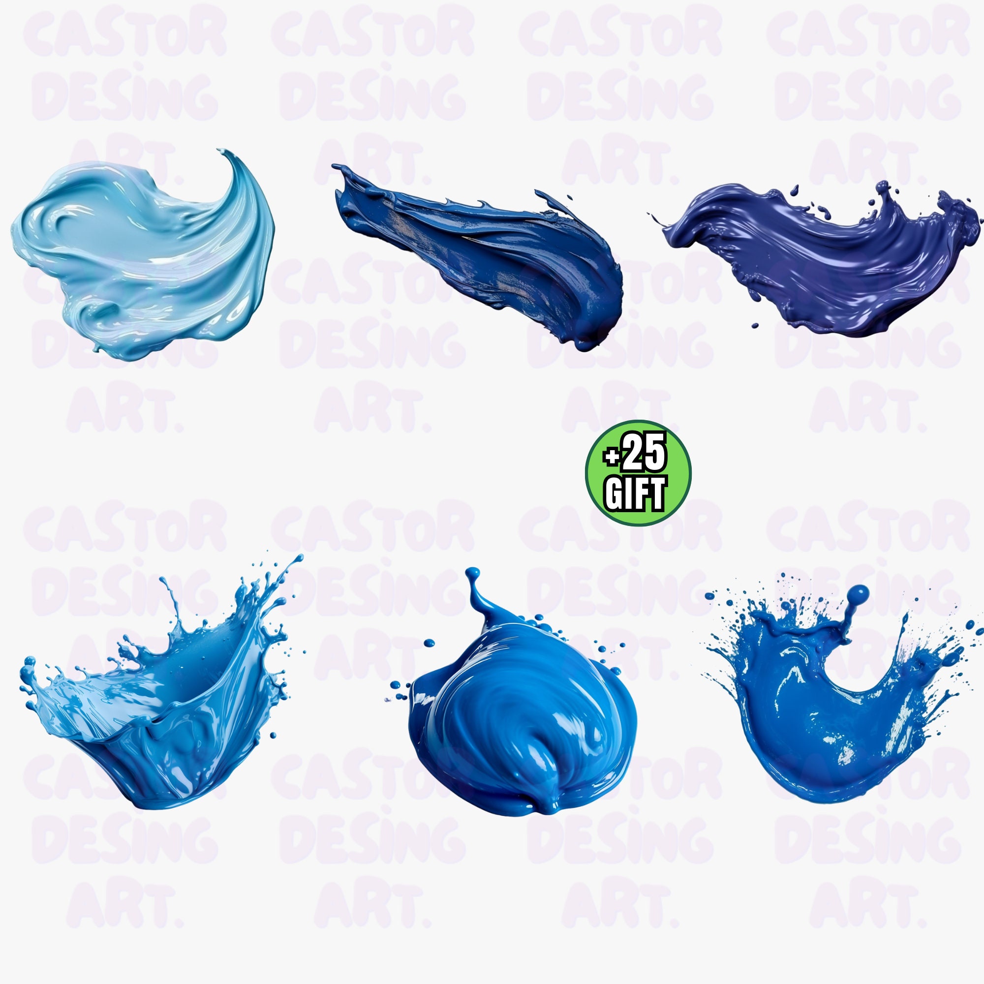 Blue Aqua Clipart, Splashes Clipart, Aqua Abstract Watercolor Clipart ...