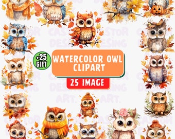 Colorful Cute Owl Clipart Bundle, Vibrant Colors, Owl Clipart PNG, Owl ...