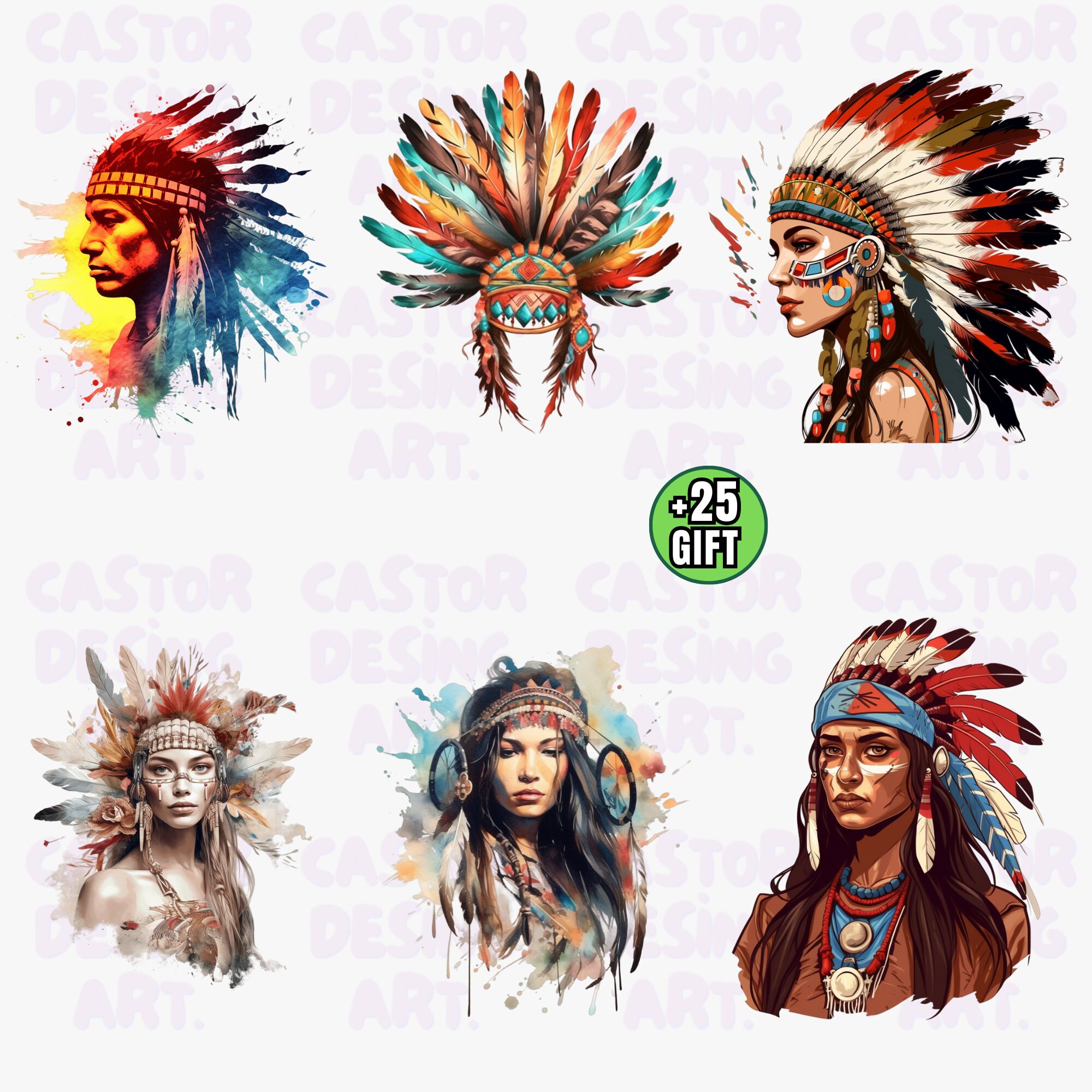 Native American Clipart Native Png Designs Indian Png - Etsy UK