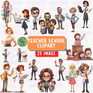 Teacher Clipart, Cute Clipart, Back to School, School Clipart, Business ...