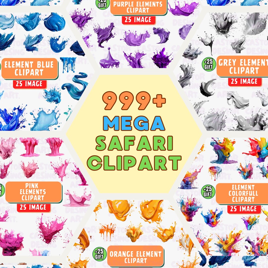 Elemental Bundle Clipart, Elemental Clipart Set, Elemental Svg Cut ...