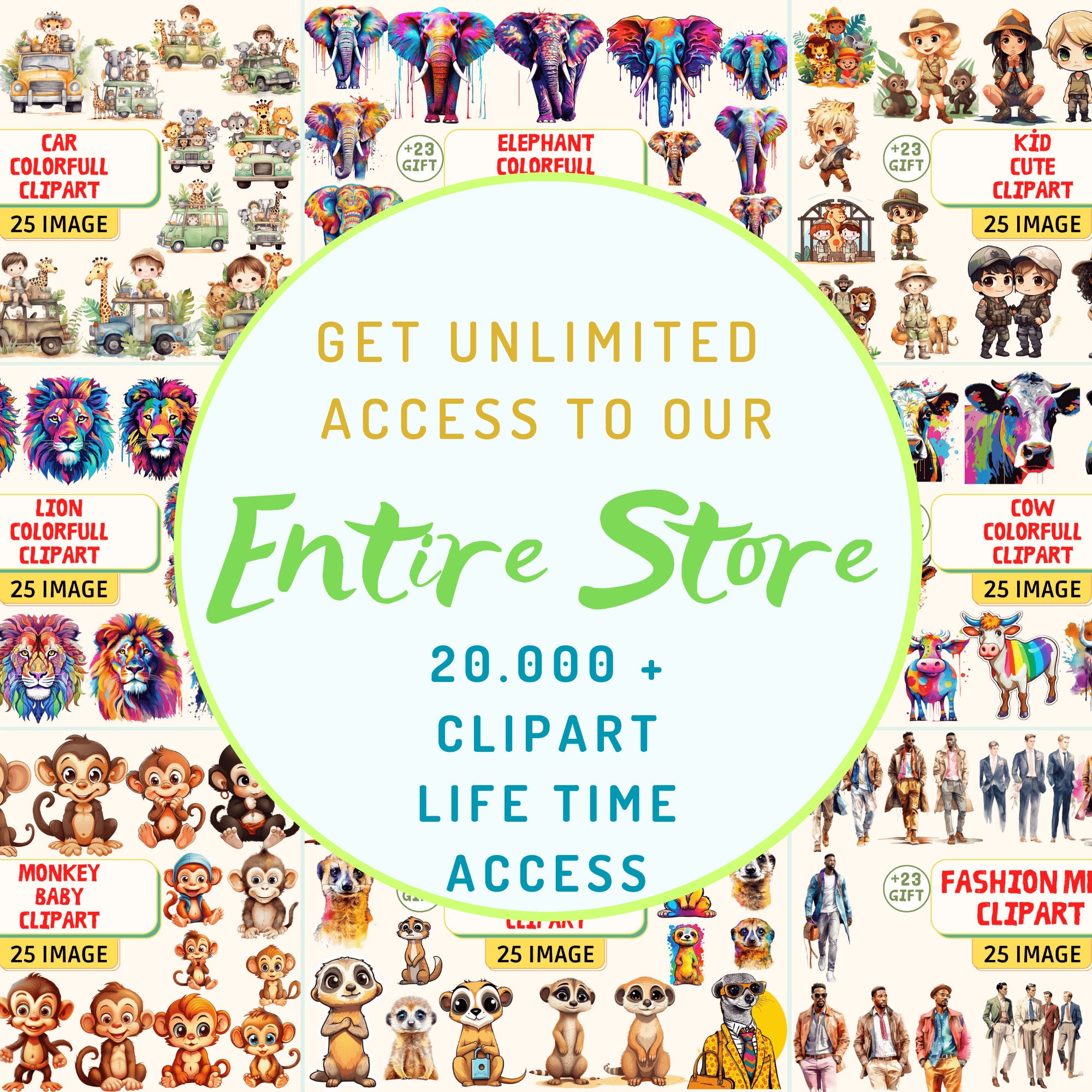 Lions Watercolor Clipart Bundle, Lion Safari Images, Animal Graphics ...