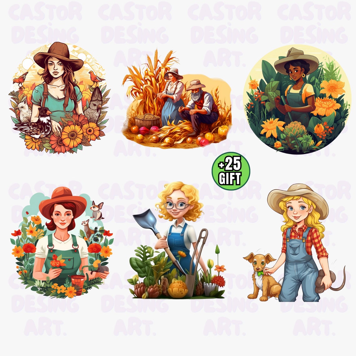 Farm Little Girl Clip Art, Girl Clip Art, Farm Girl Clip Art, Cute Girl ...