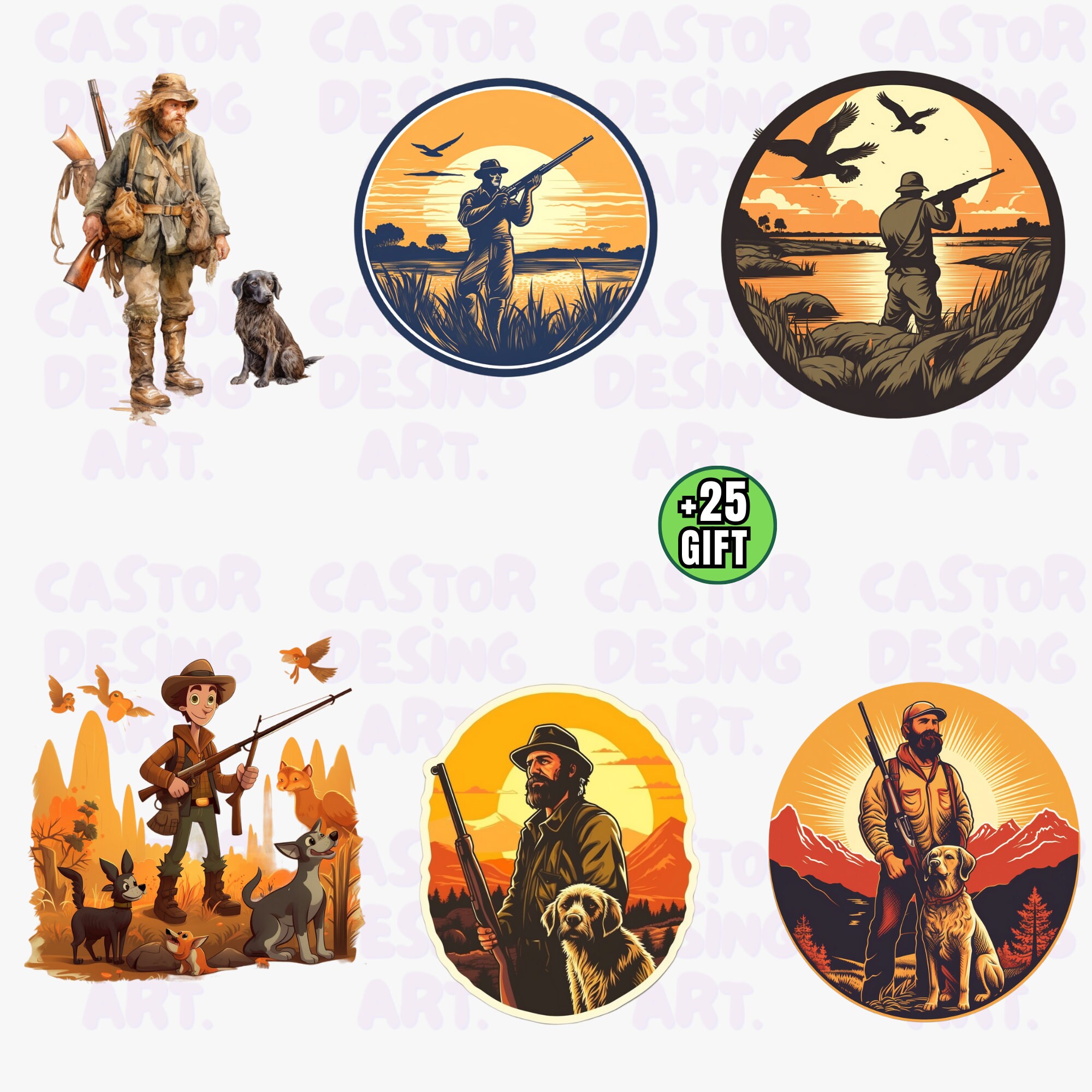 Watercolor Hunting Clipart, Fathers Day Hunting Clipart, Deer Hunt Png ...