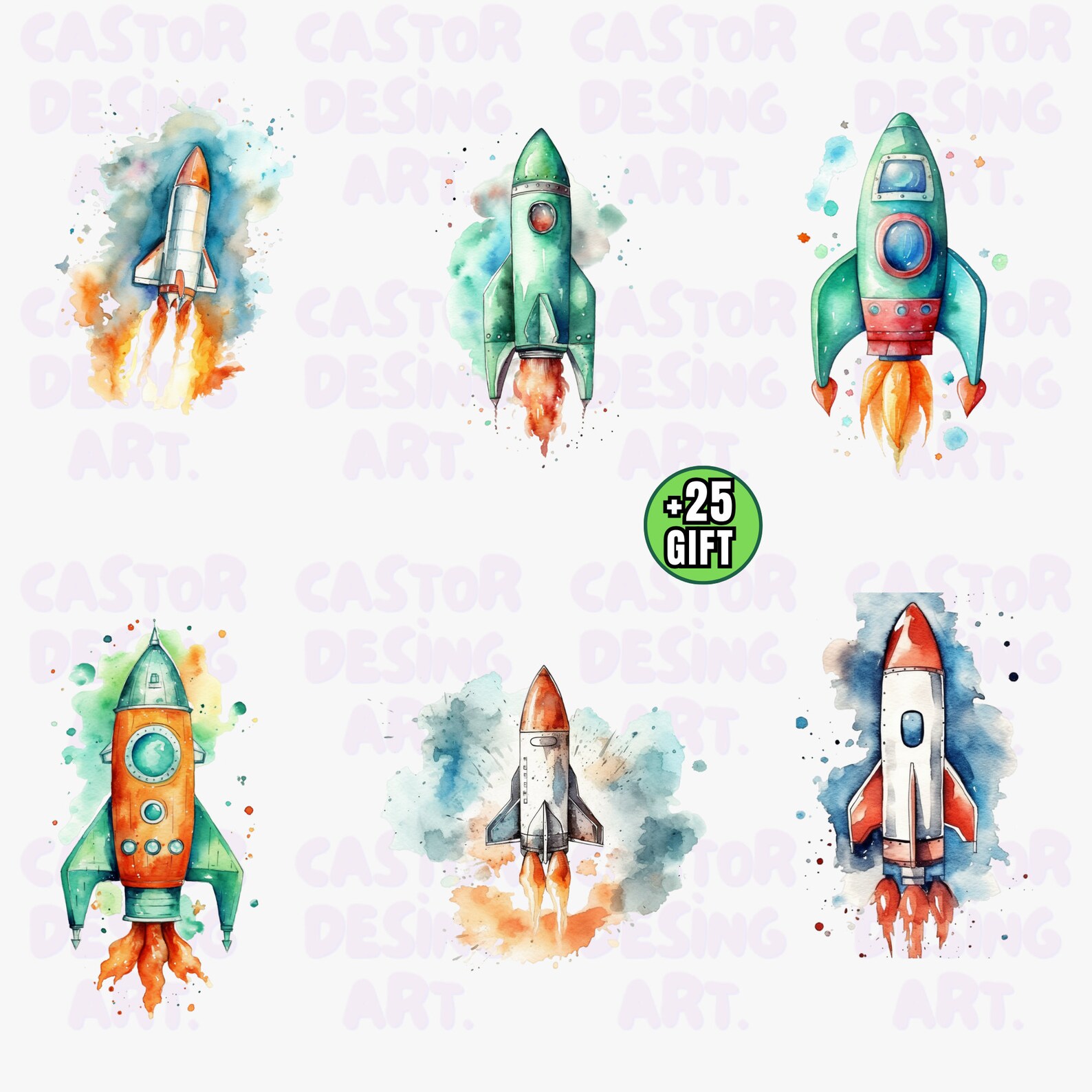 Space Girl Watercolor Clipart, Girly Space Watercolor Clipart, Girl ...