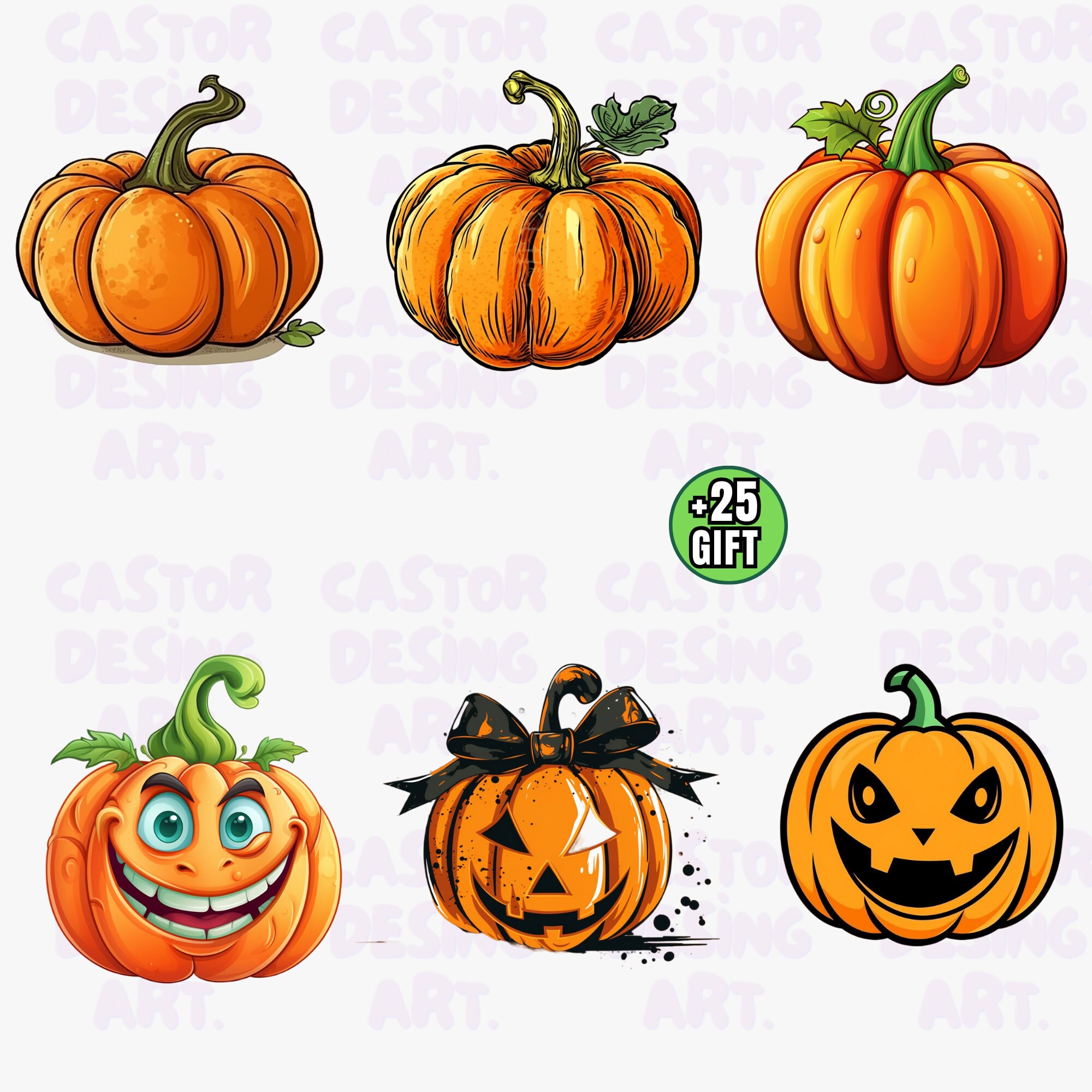 Pumpkin Cute Clipart Halloween Clipart Png Pumpkin Clipart - Etsy