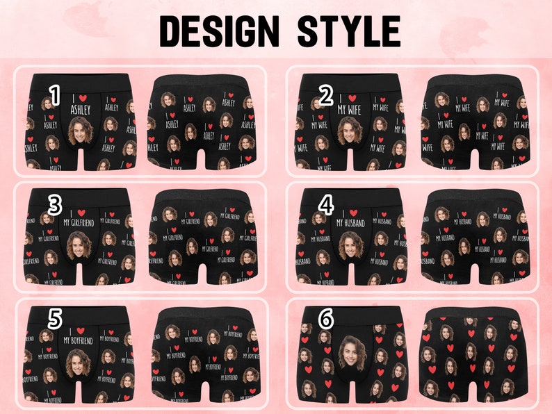 Custom Boxer Briefs for Men, Personalized Face Underwear, Father's Day ...