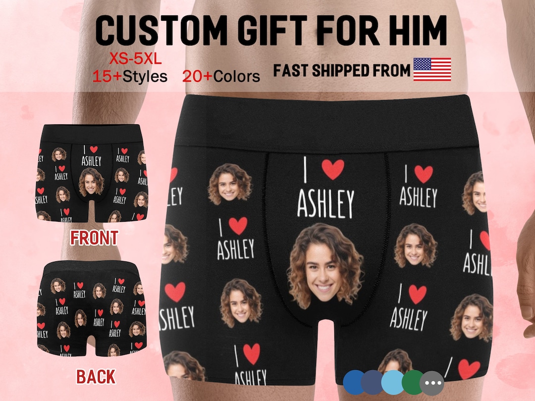 Personalized Face Boxers With Name, Custom Wedding Gift for Bridegroom ...