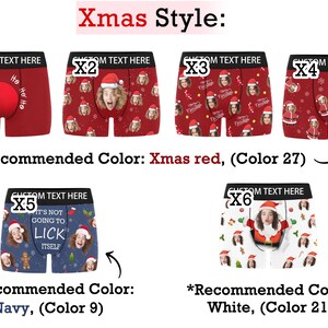 Personalized Face Boxer With Text, Custom Boxer Briefs for Men, Funny ...