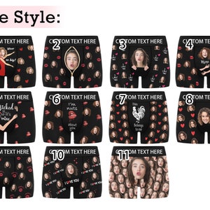 Personalized Face Boxer With Text, Custom Boxer Briefs for Men, Funny ...