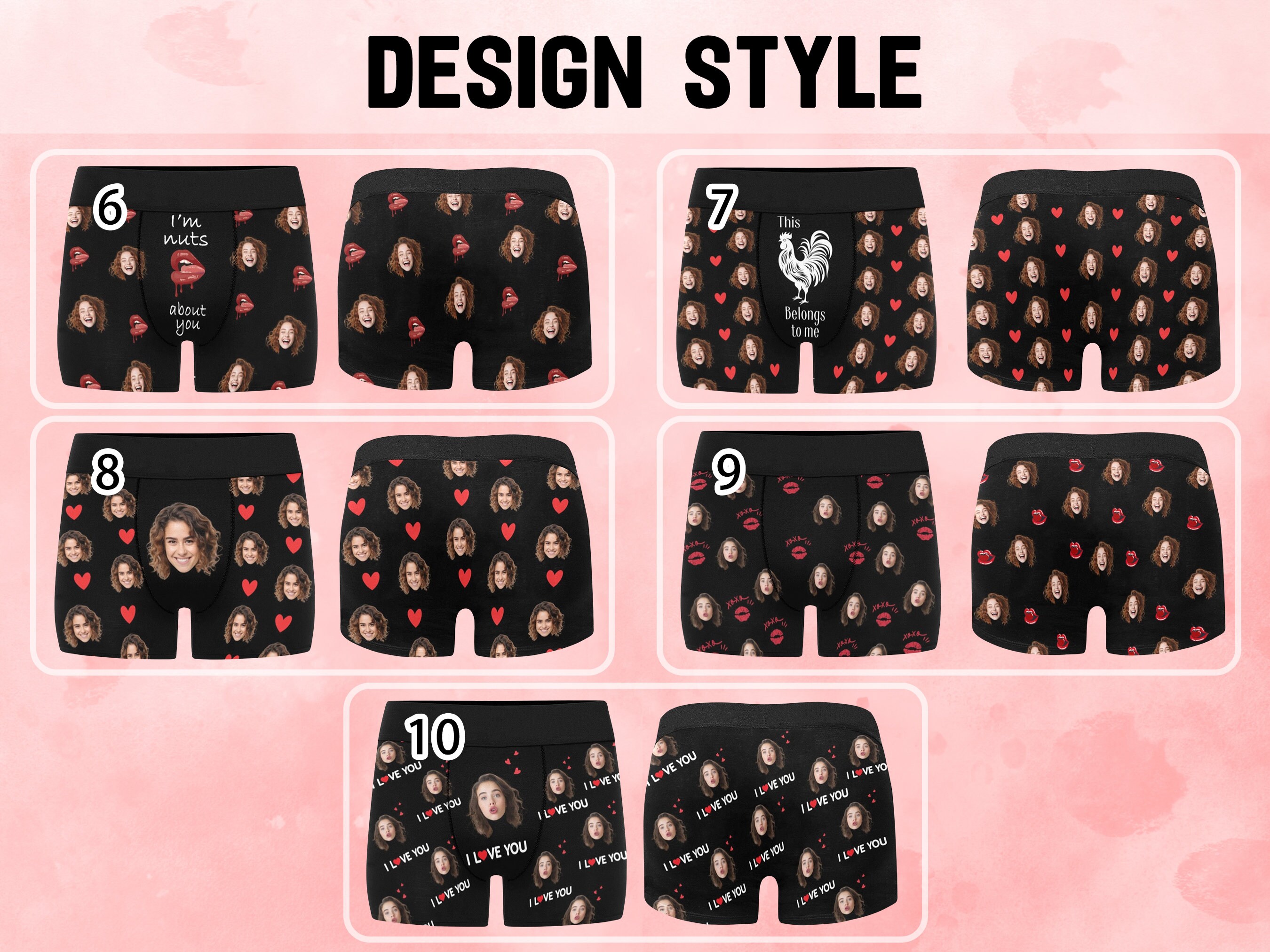 Personalized Face Boxer With Name, Custom Boxer for Men, Valentines Day ...