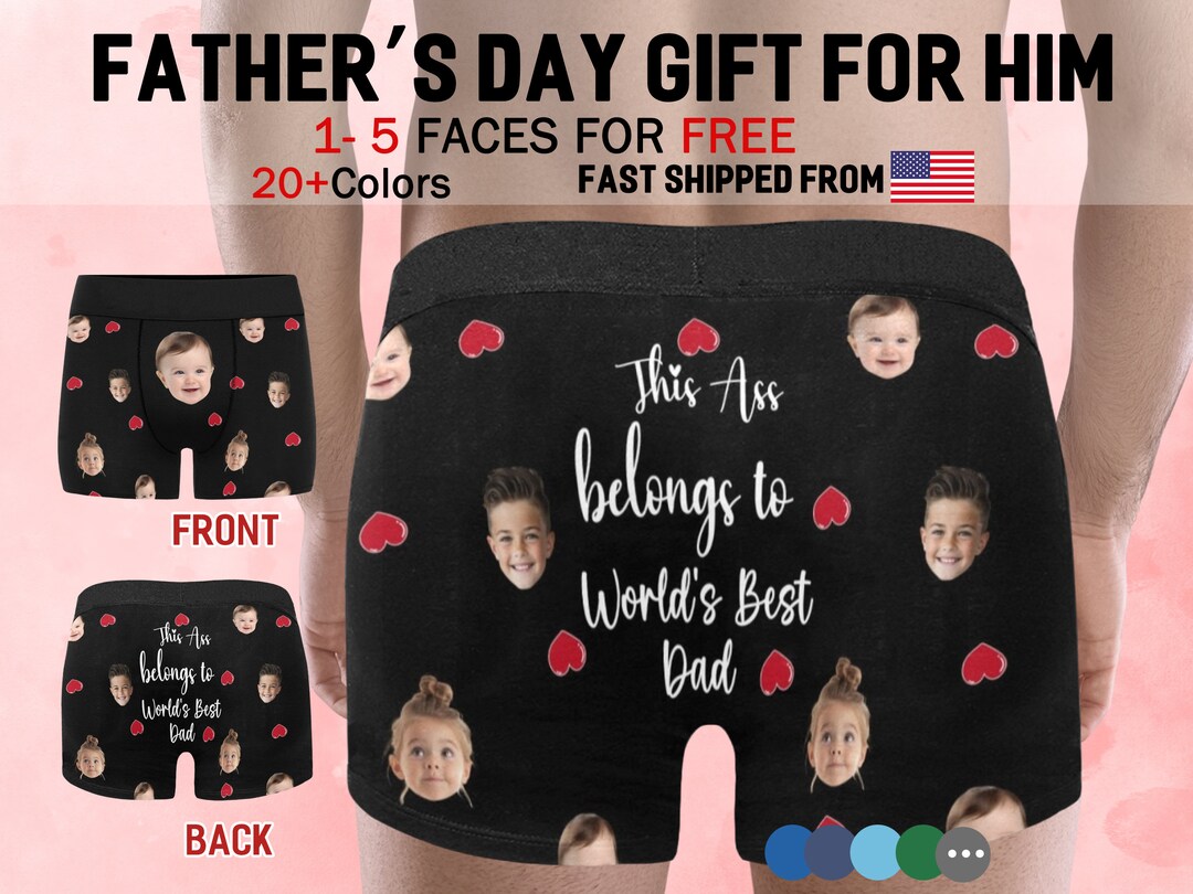 Personalized Boxer Briefs for Men, Father's Day Gift for Dad Husband ...