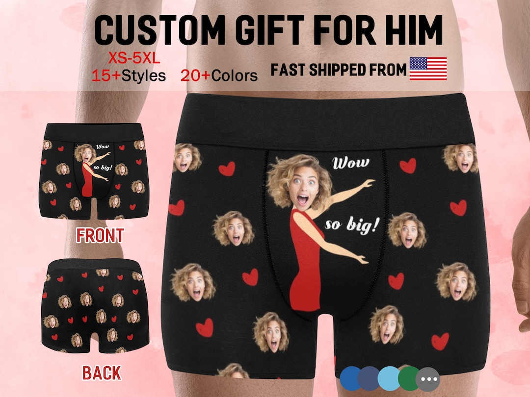 Custom Boxers With Face, Custom Boxers With Picture, Personalized Boxer ...