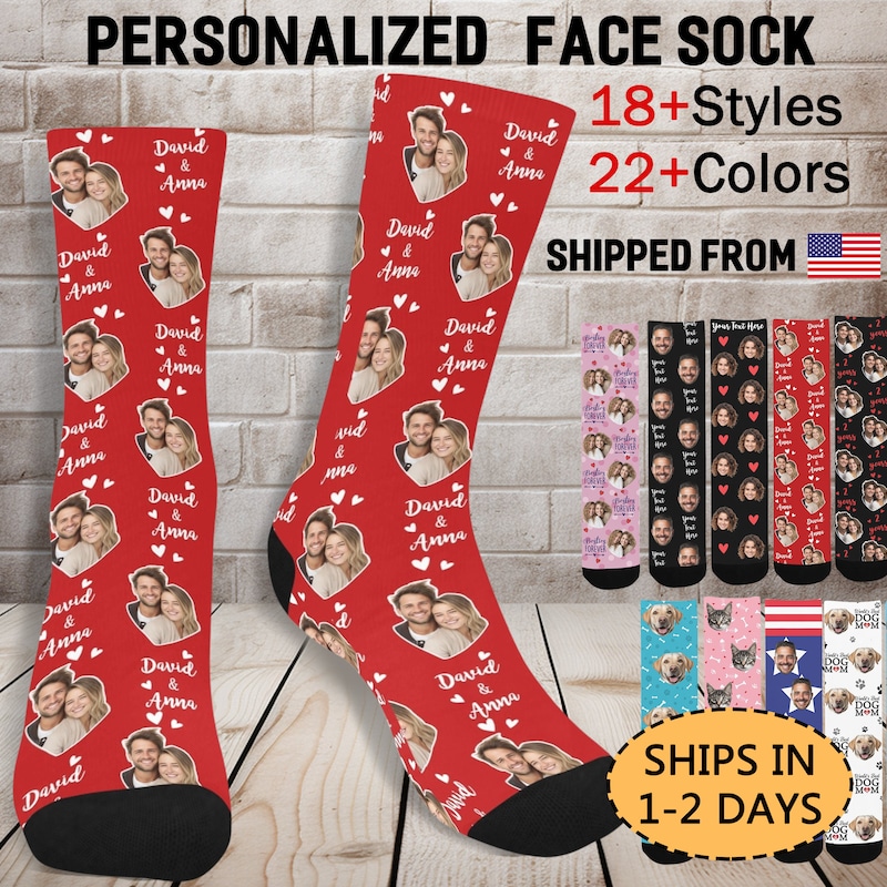 Custom Face Socks - Etsy
