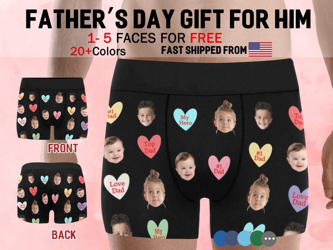 Personalized Boxer Briefs for Men, Father's Day Gift for Dad Husband ...
