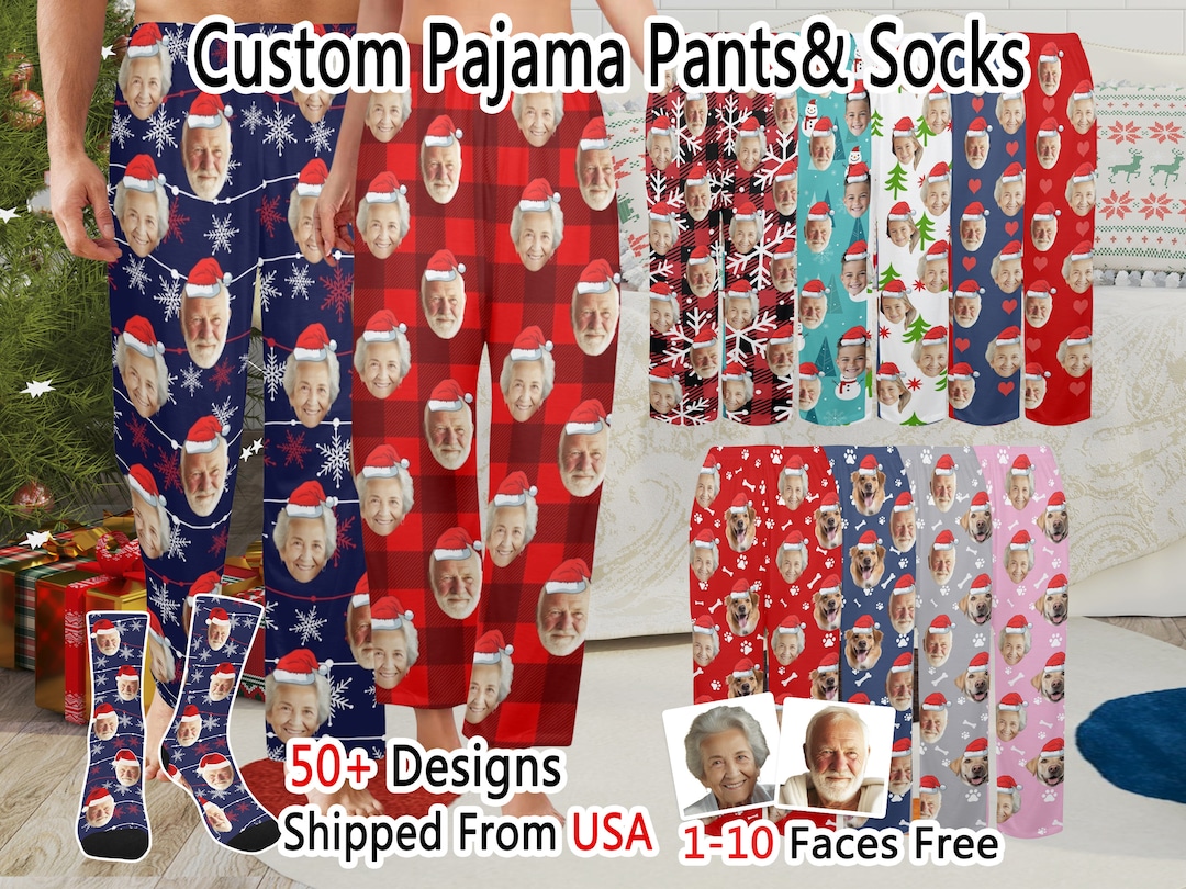 Custom Pajama Pant for Grandma Grandpa Personalized Christmas - Etsy