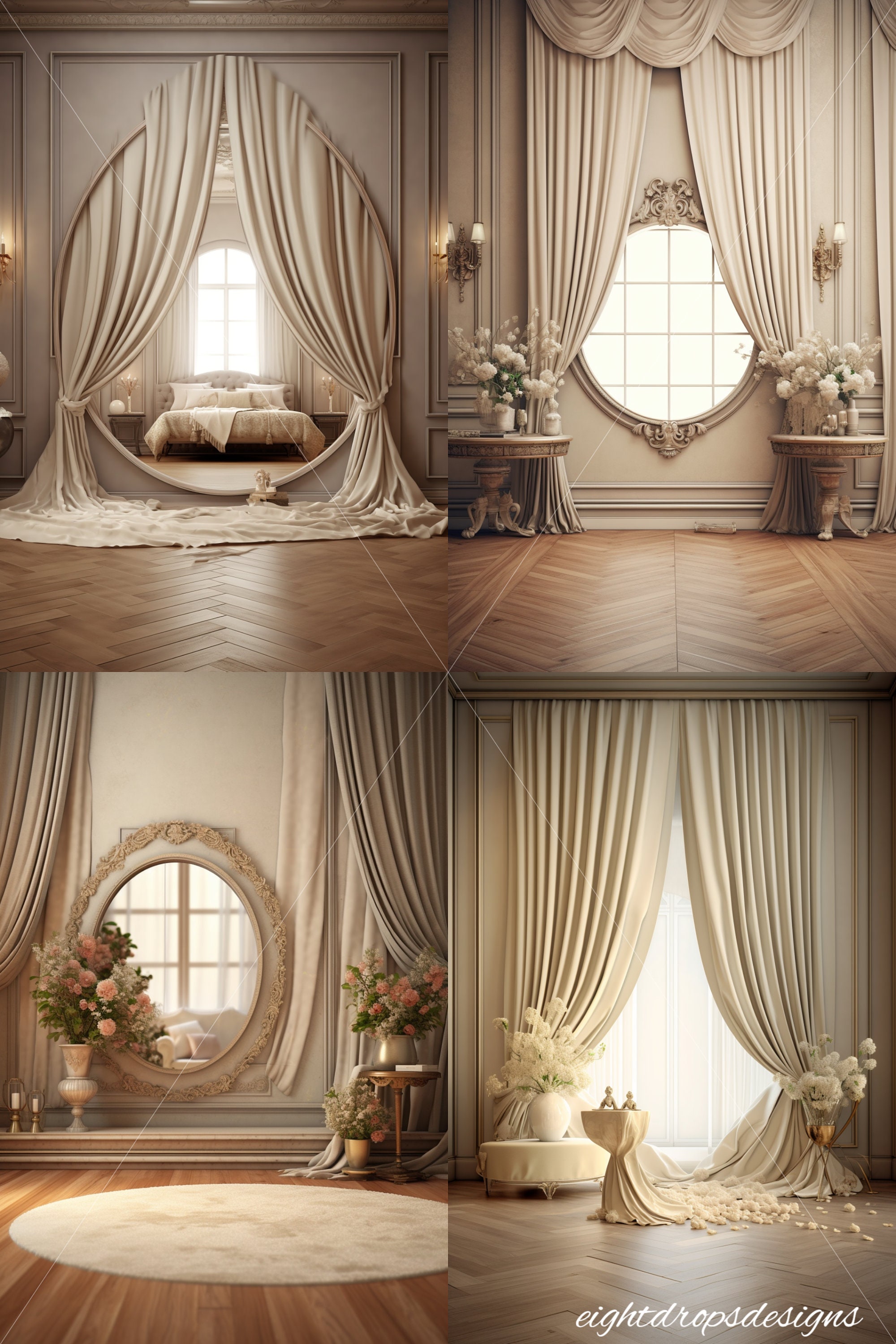 12 Digital Backdrops, Luxury Palace Backdrop, Maternity Backdrop ...
