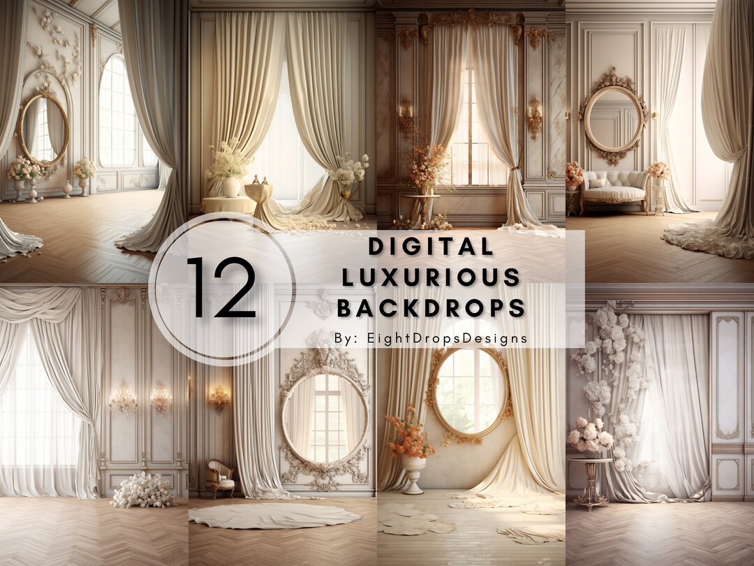 12 Digital Backdrops, Luxury Palace Backdrop, Maternity Backdrop ...