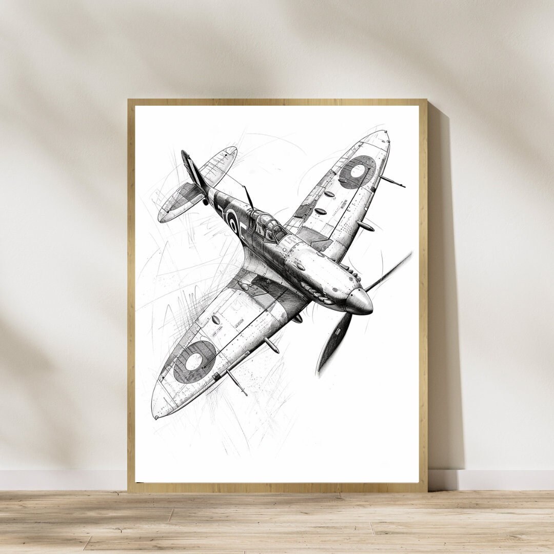 WW2 Planes Posters, Spitfire Prints, Spitfire Poster, Airplane Prints ...