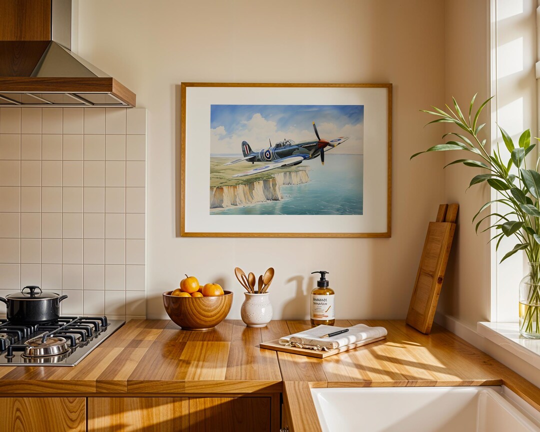 WW2 Planes Posters, Spitfire Watercolour Style Prints, Spitfire Poster ...
