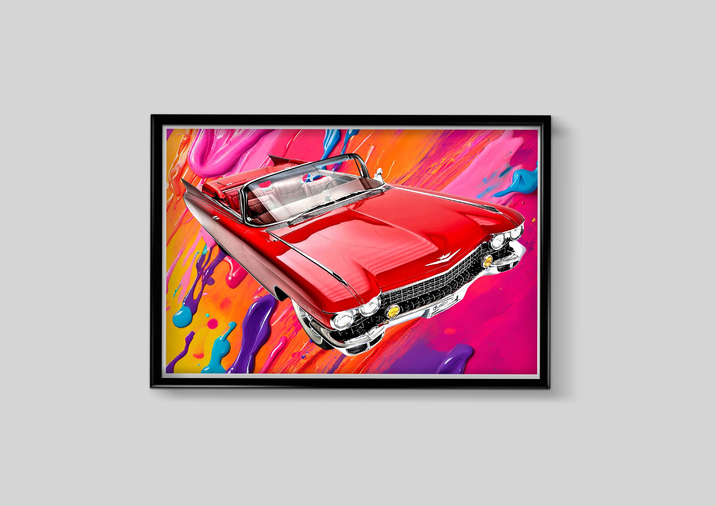 Cadillac Car Prints, Cadillac Poster, 1960s Cadillac Prints, Classic ...
