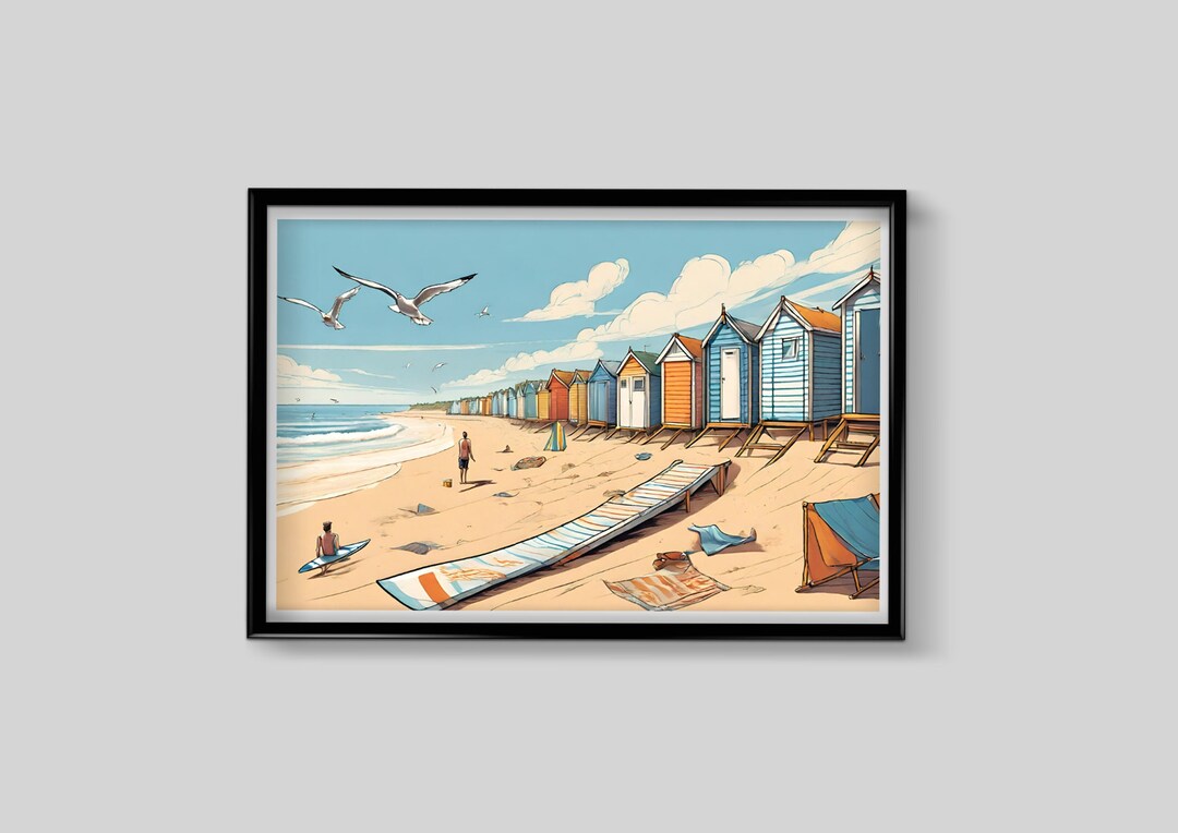 Seaside Wall Art, Seaside Watercolour Prints, Cornish Seascape Prints ...