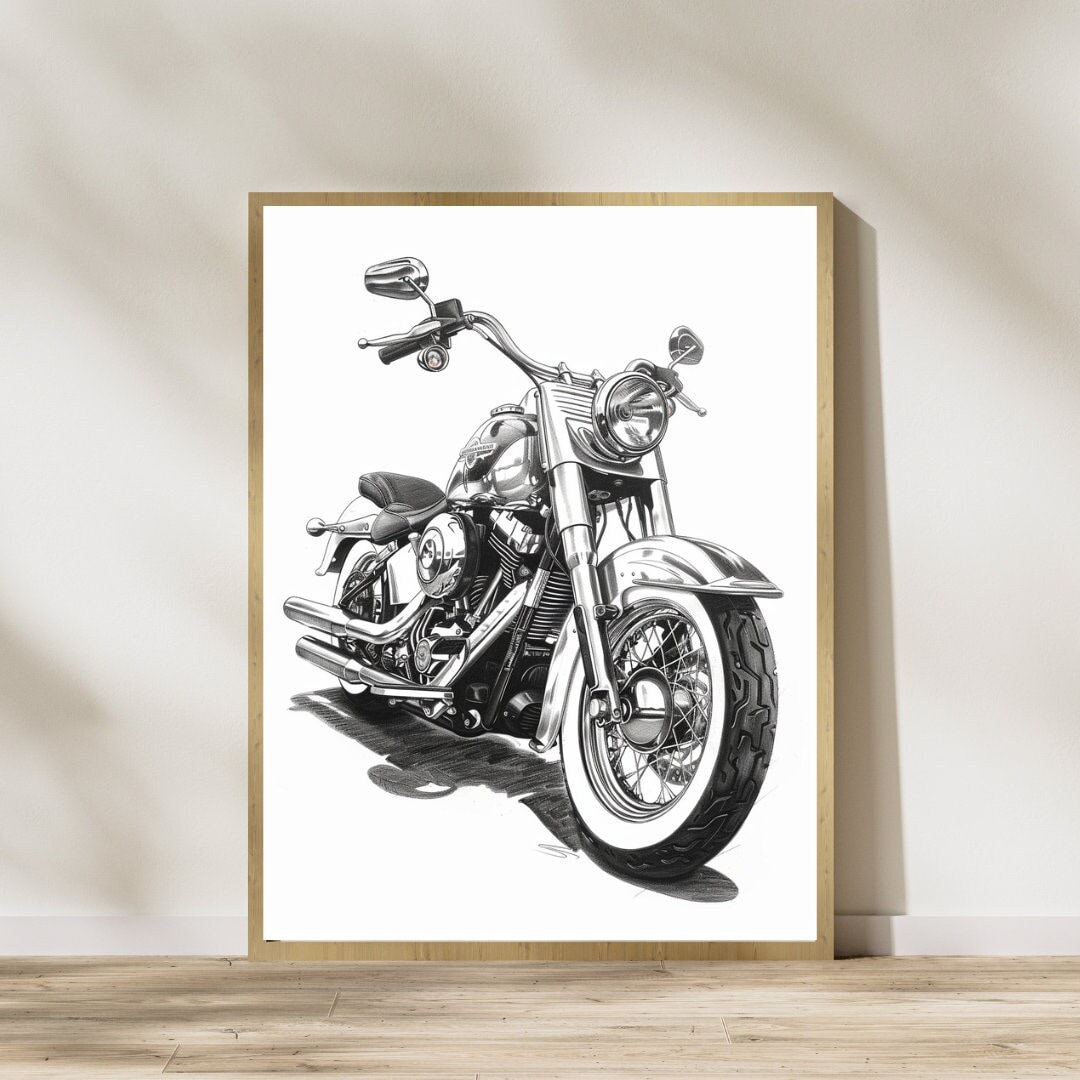 Motorcycle Print, Harley Posters, Motorcycle Prints, Harley Poster ...