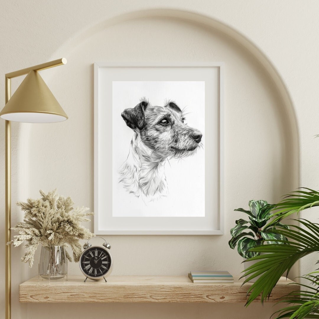Jack Russell Print, Pets, Pet Prints, Pet Portraits , Modern Art Print ...