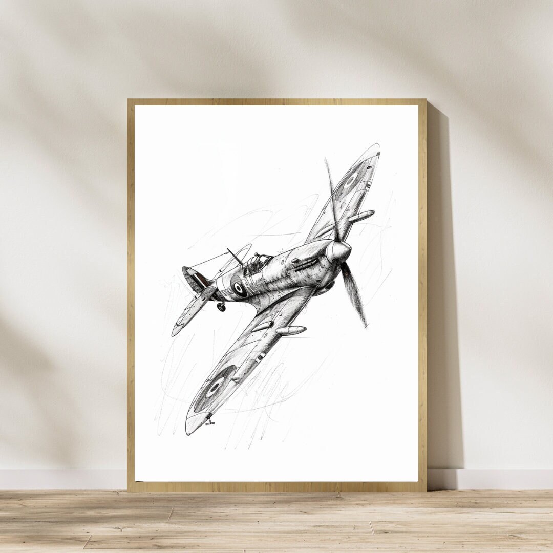 WW2 Planes Posters, Spitfire Prints, Spitfire Poster, Airplane Prints ...