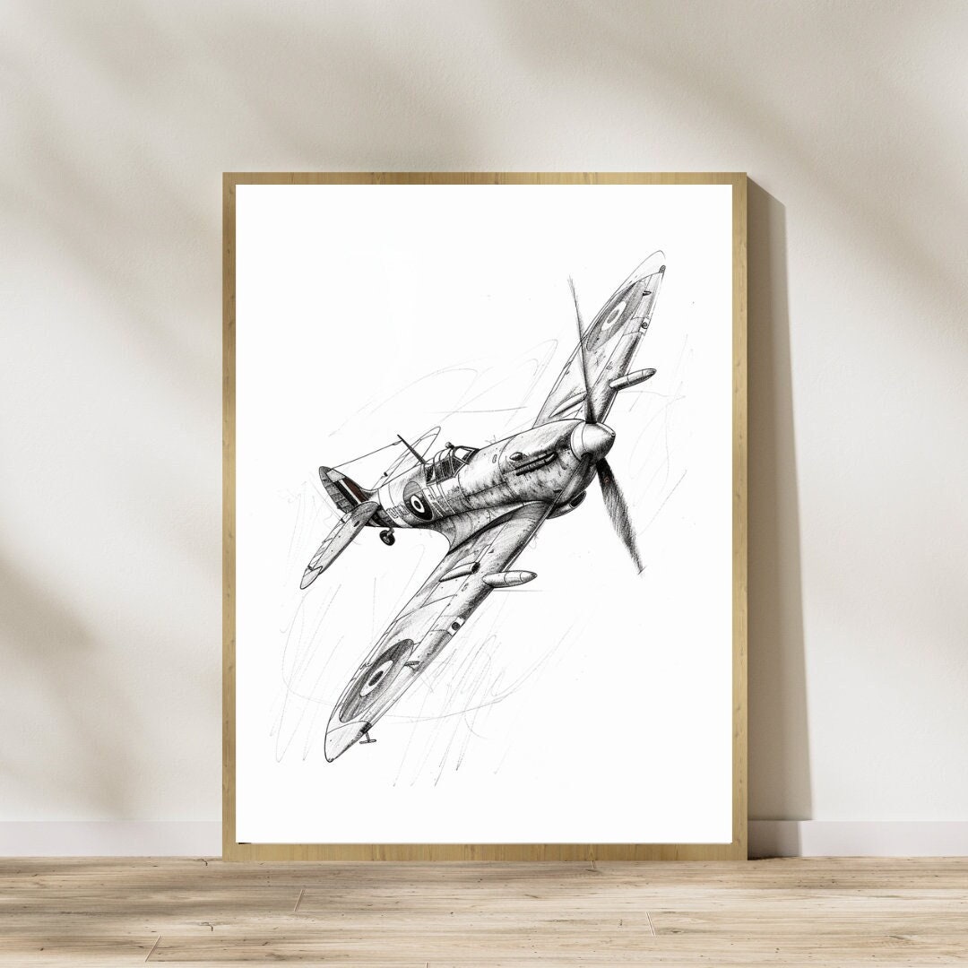 WW2 Planes Posters, Spitfire Prints, Spitfire Poster, Airplane Prints ...