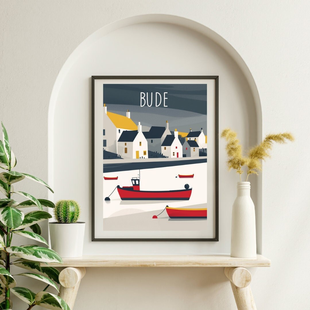 Bude, Cornwall Prints, Seaside Wall Art, Seaside Watercolour Prints ...