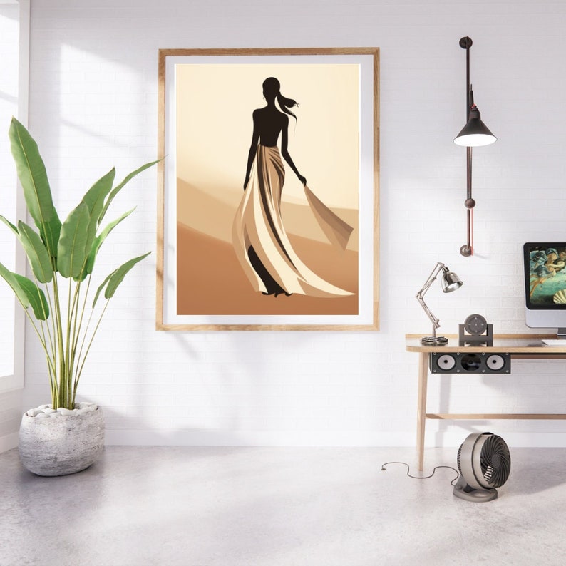 Lady Print, Art Deco Lady, Feminine Print, Wall Art, Contemporary ...