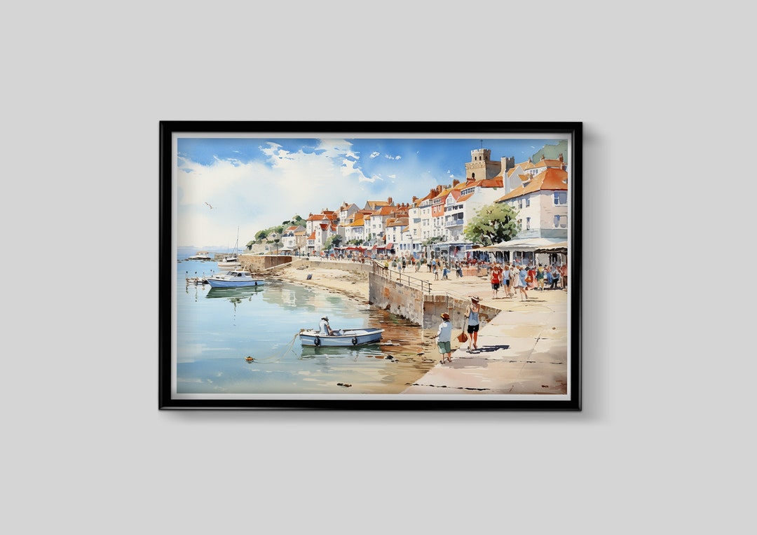 Wall Art Beach Print, Seaside Wall Art, Seaside Watercolour Prints ...