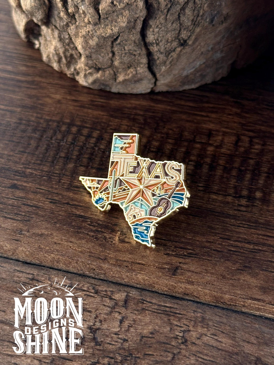 Texas Enamel Pin, Lone Star State Gift, Butterfly Clasp, US State Lapel ...