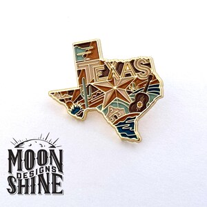 Texas Enamel Pin, Lone Star State Gift, Butterfly Clasp, US State Lapel ...