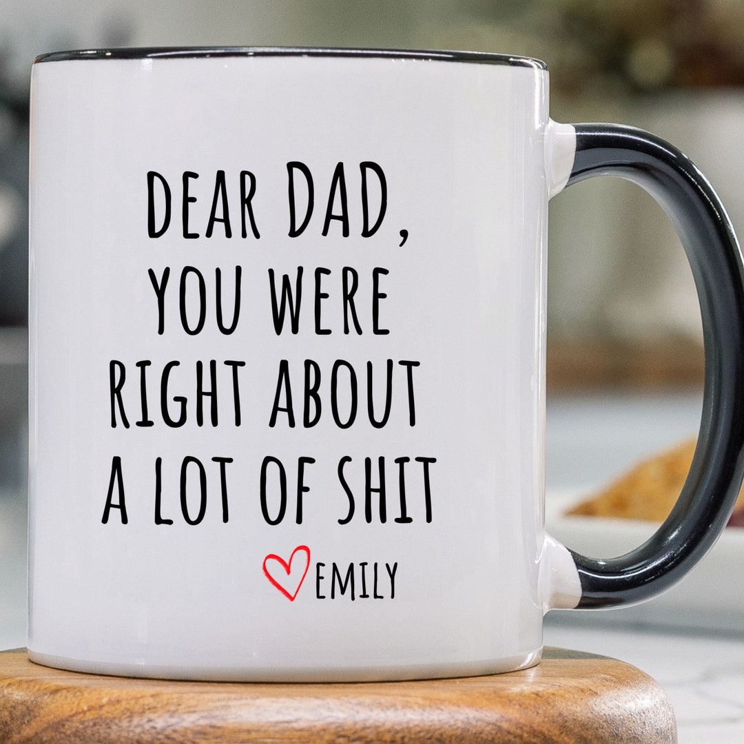 Funny Fathers Day Gifts, Dads Birthday Coffee Mug, Custom Coffee Cup ...