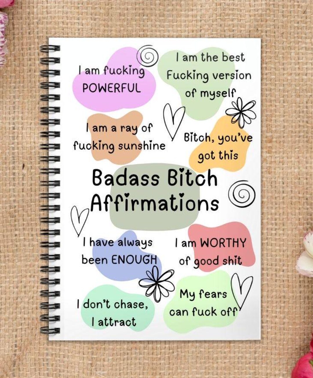 Bad Bitch Affirmation Journal Notebook Gift Idea Mental Health Daily ...