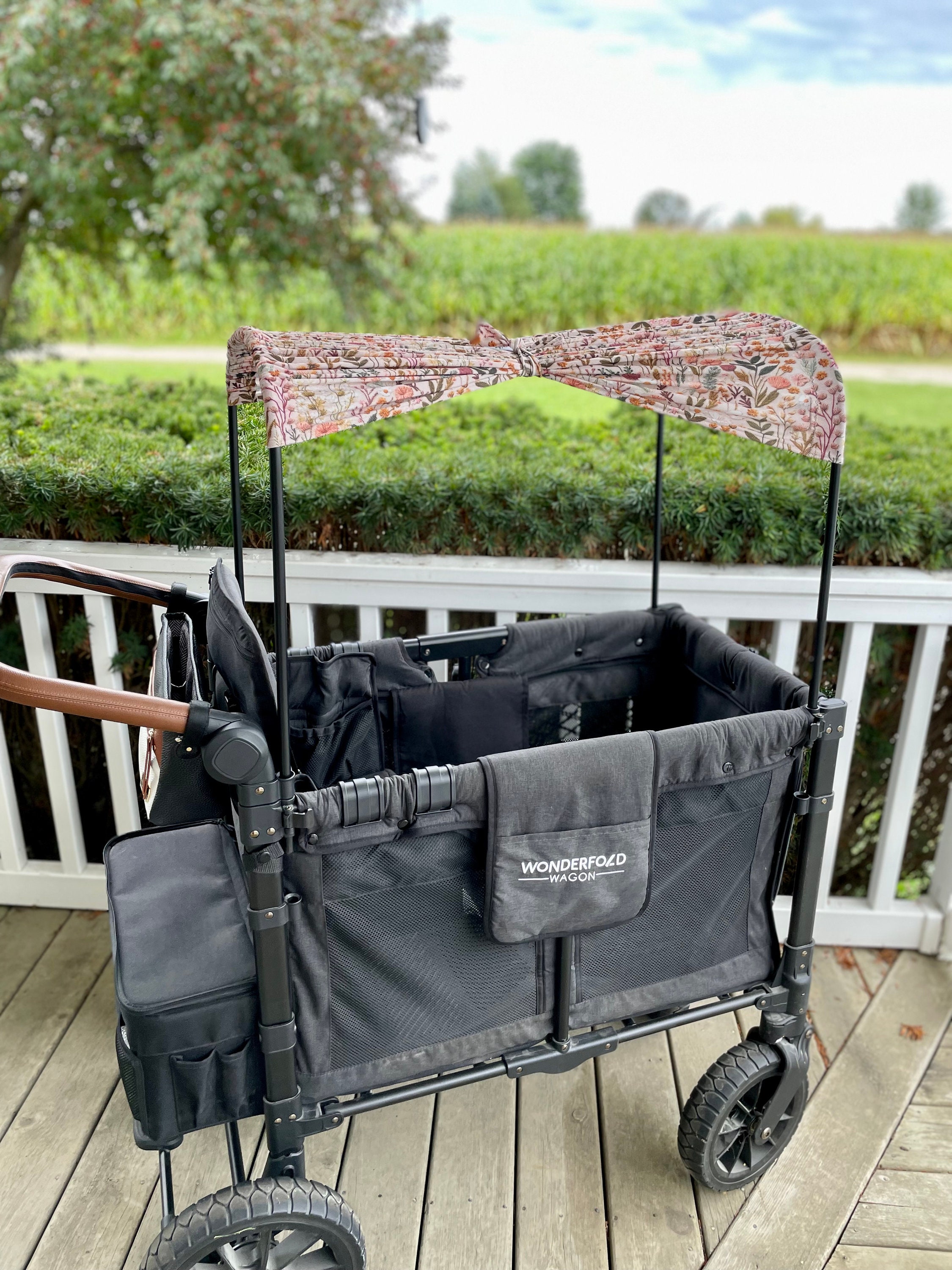Wonderfold Wagon Canopy- Made to Order Fabric Options, UPF 50+ Full, 3 ...