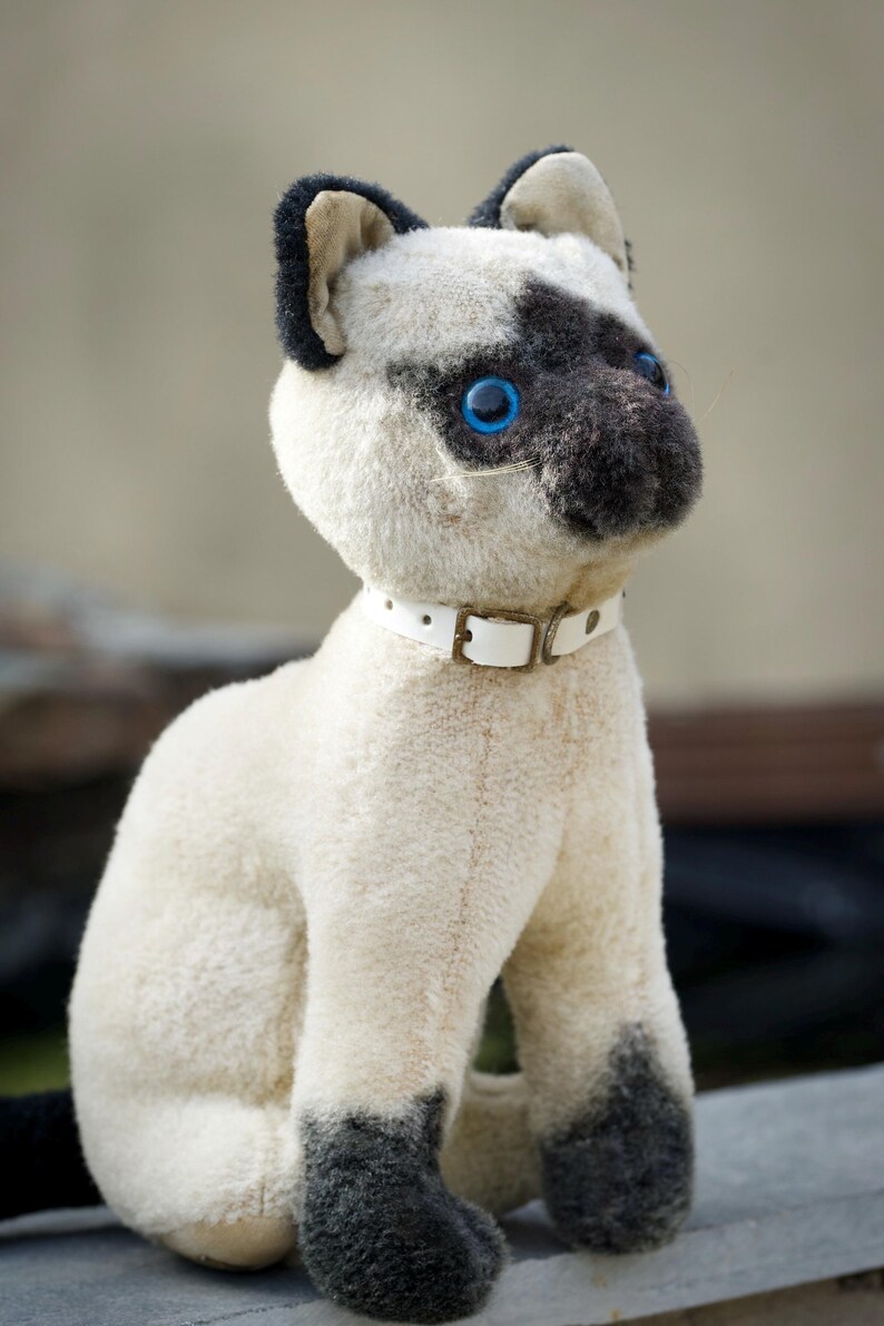 Vintage Merrythought Siamese Cat Plush, 10" Stuffed Animal - Etsy