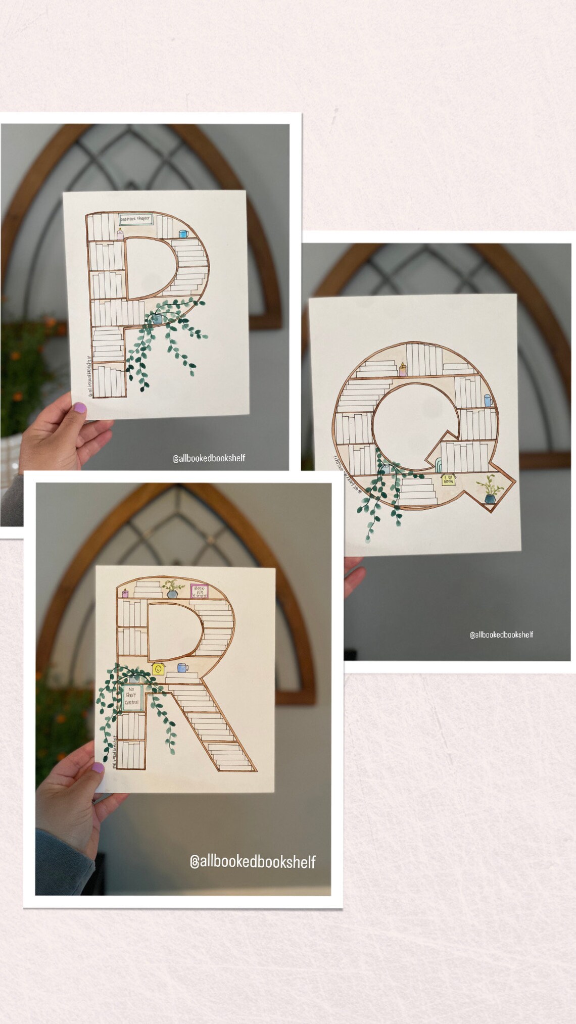 Alphabet Bookshelf Collection Booktracker DIGITAL PRINT - Etsy