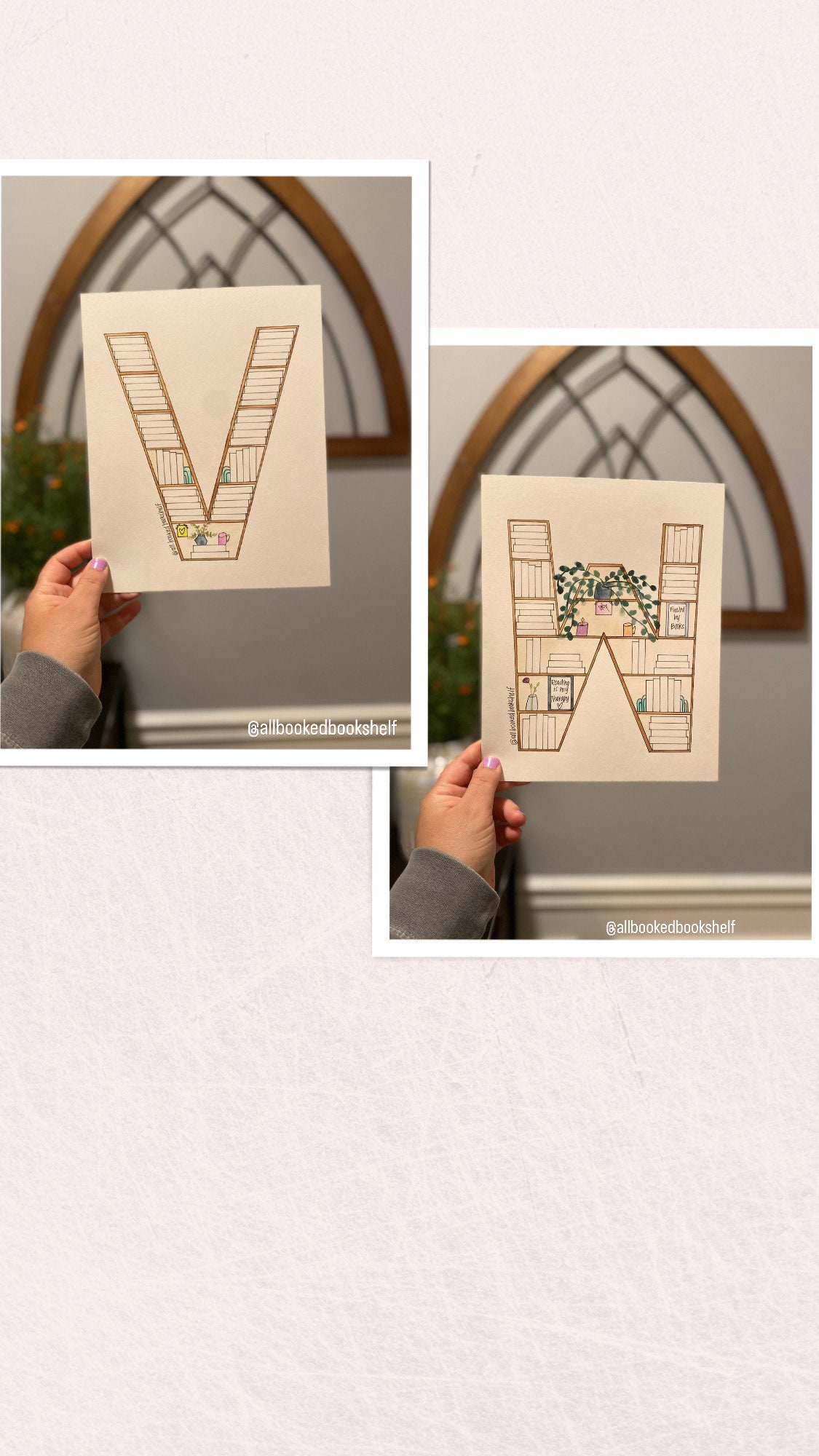 Alphabet Bookshelf Collection Booktracker DIGITAL PRINT - Etsy