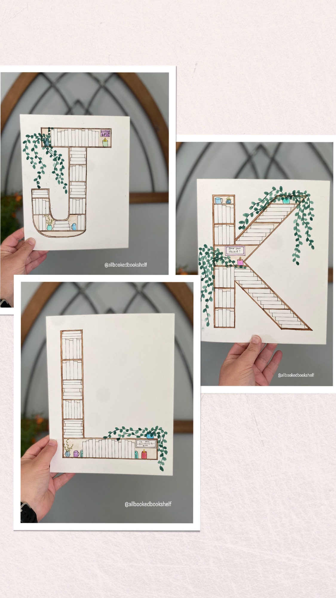 Alphabet Bookshelf Collection Booktracker DIGITAL PRINT - Etsy