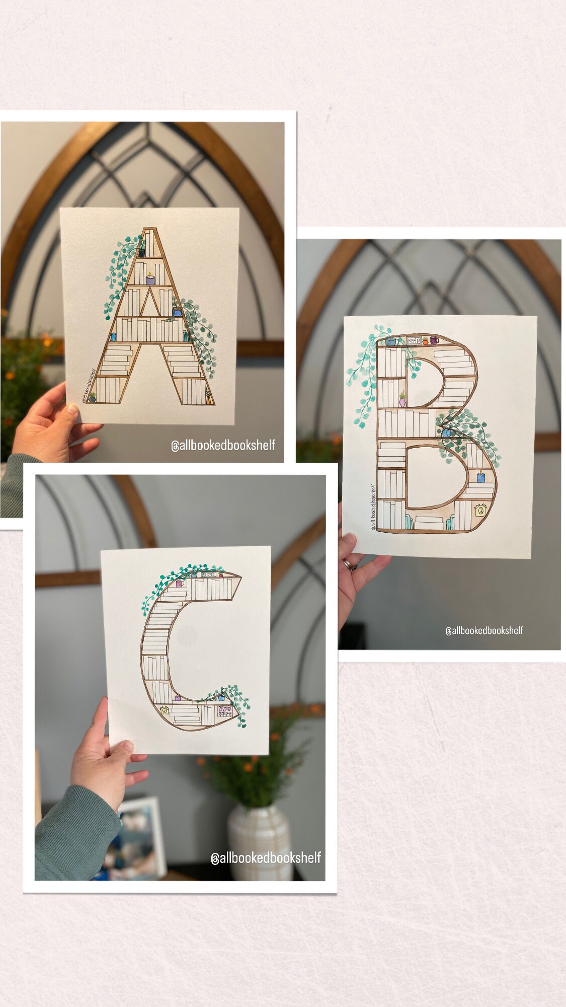 Alphabet Bookshelf Collection Booktracker DIGITAL PRINT - Etsy