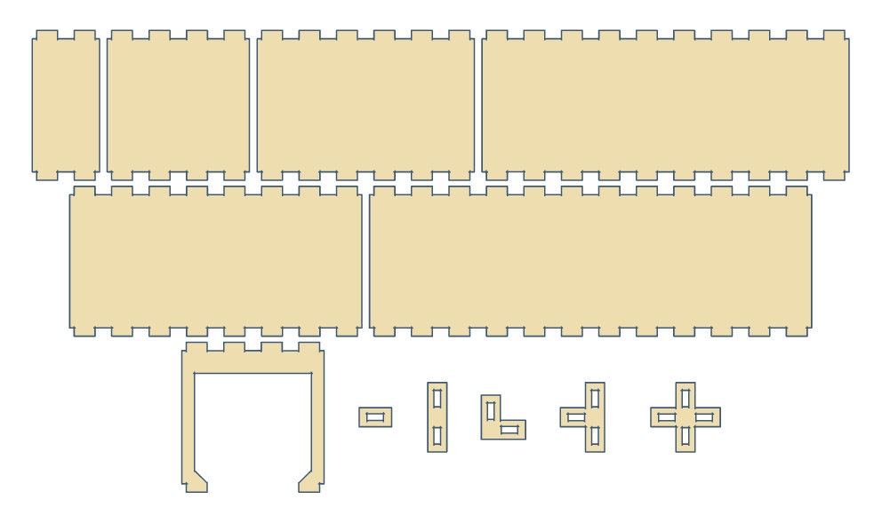 Tablescape Base Set - Modular Laser-cut Map System (digital Files Only ...