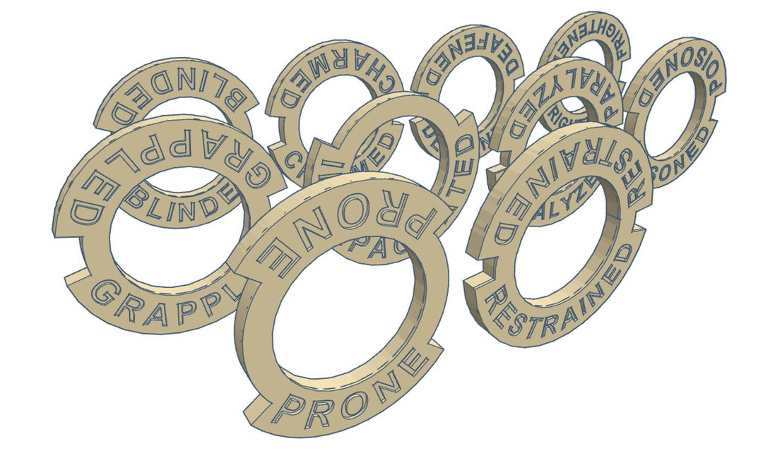 Tablescape: 75 TTRPG Western Condition Ring Set (digital Files Only) - Etsy