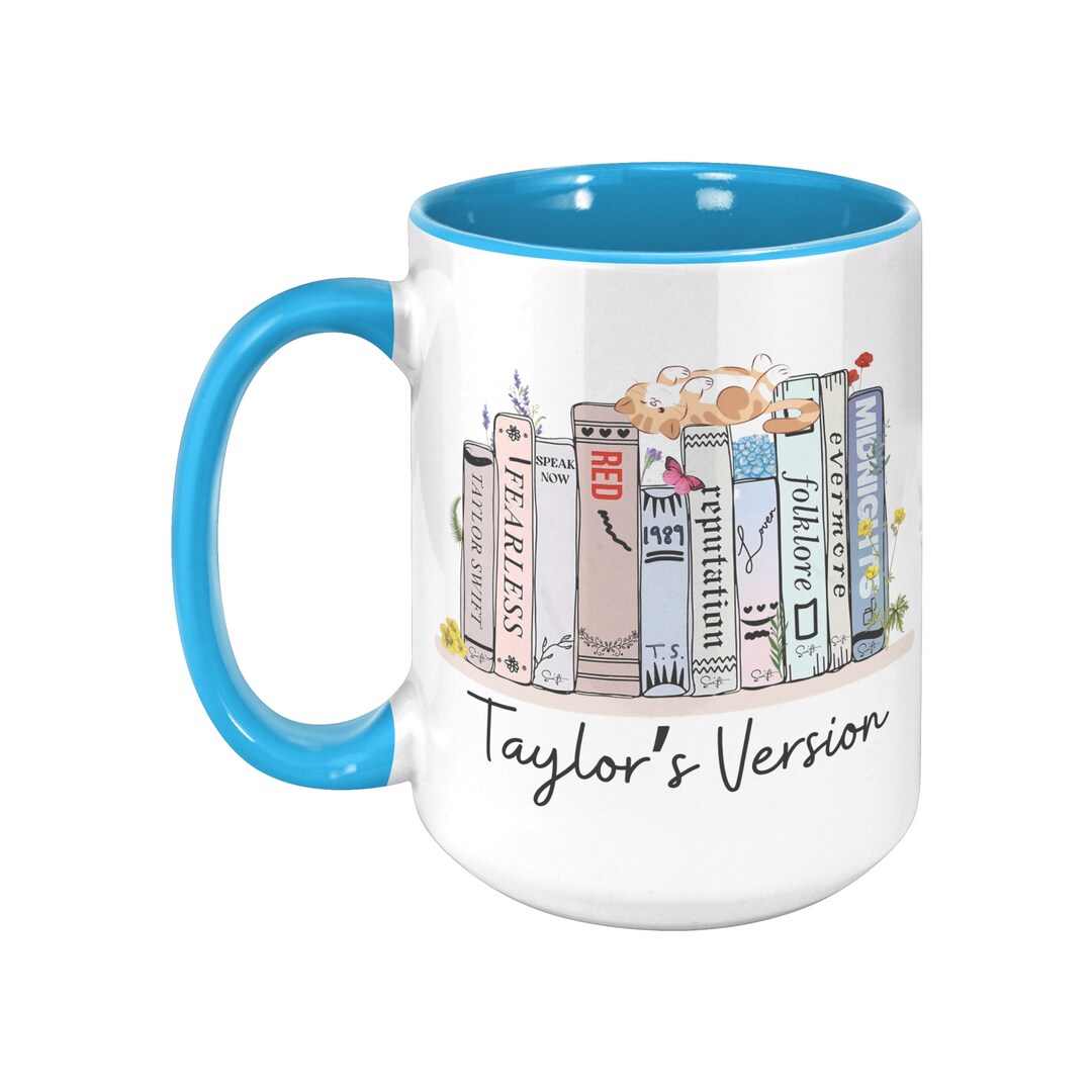 Mug Taylor's Version Book Shelf, Taylor Swift, Swiftie Gift, Swiftea ...