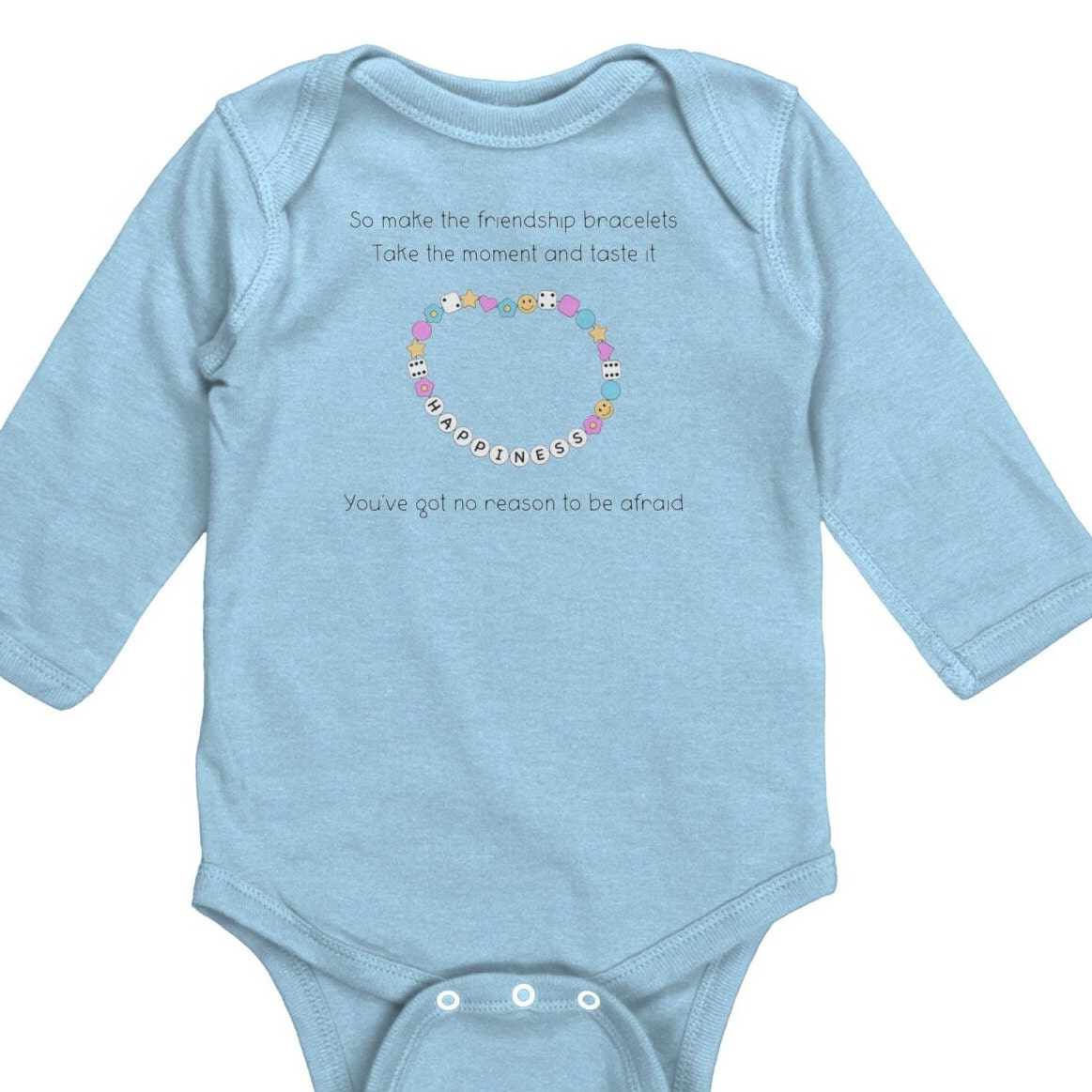 Taylor Swift Friendship Bracelet Baby Onesie, Taylor Swift for Baby ...