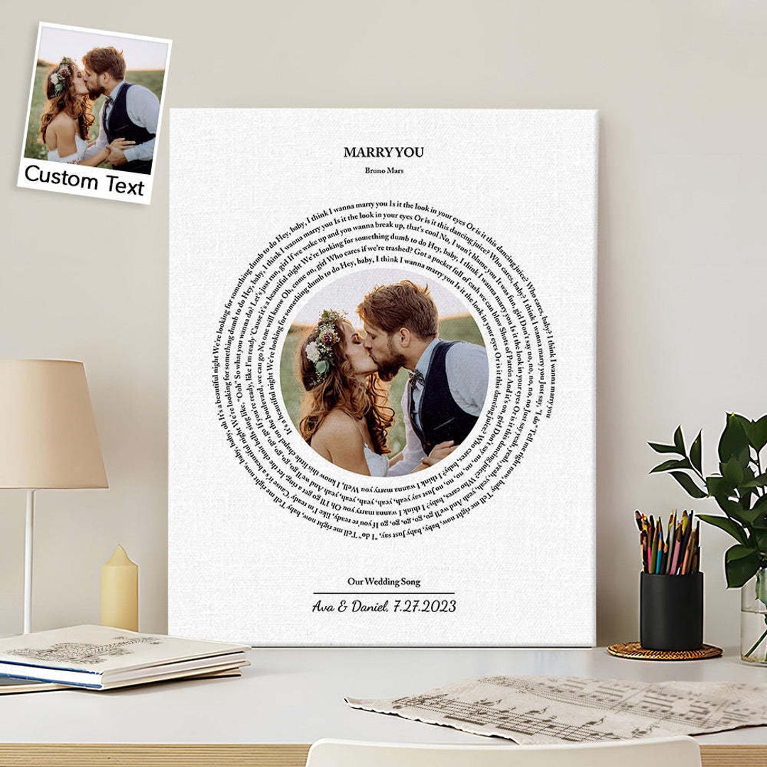 Customized Photo Song Canvas Art, Personalized Canvas, Canvas Photo ...