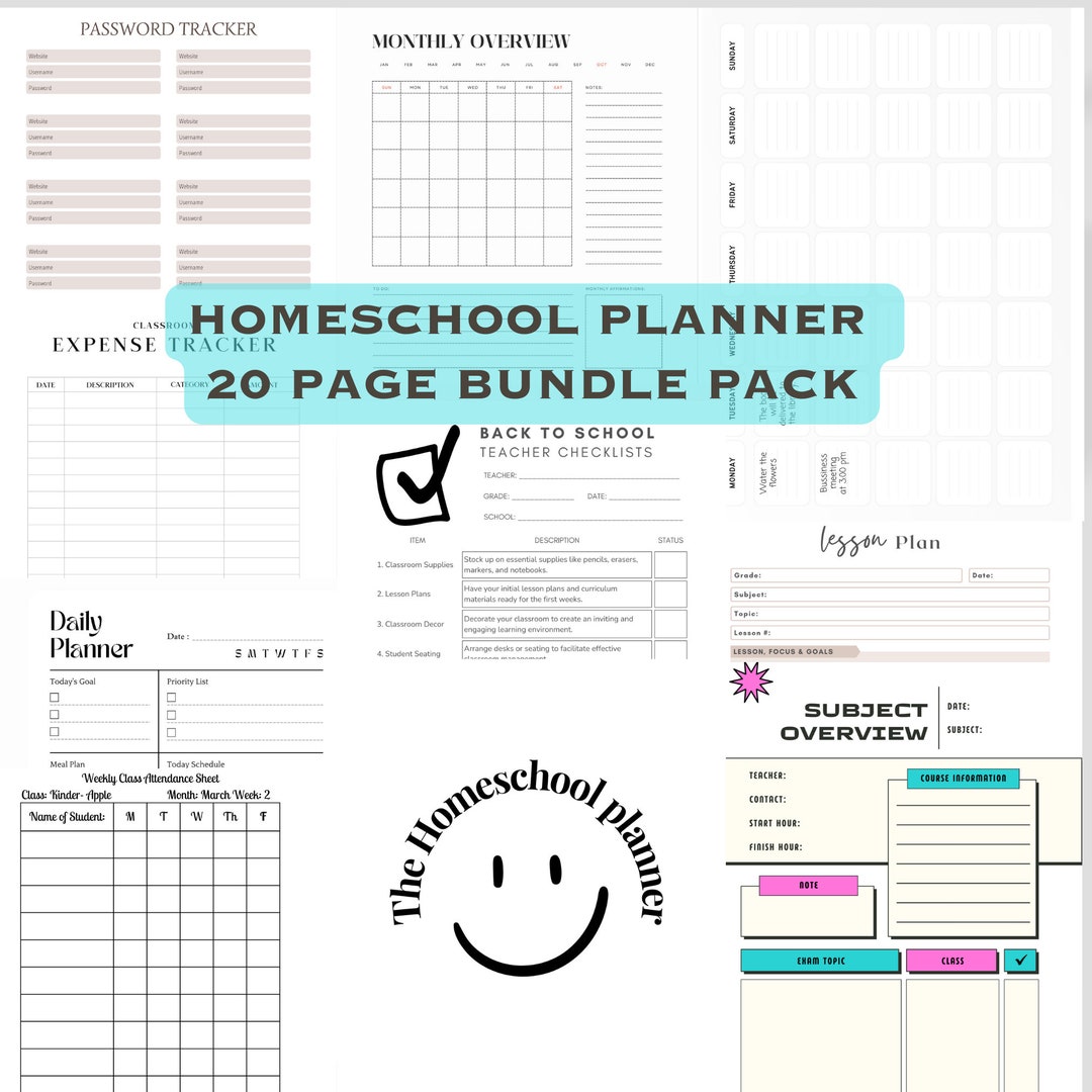 Homeschool Planner, Lesson Planner, Daily Planner - Etsy