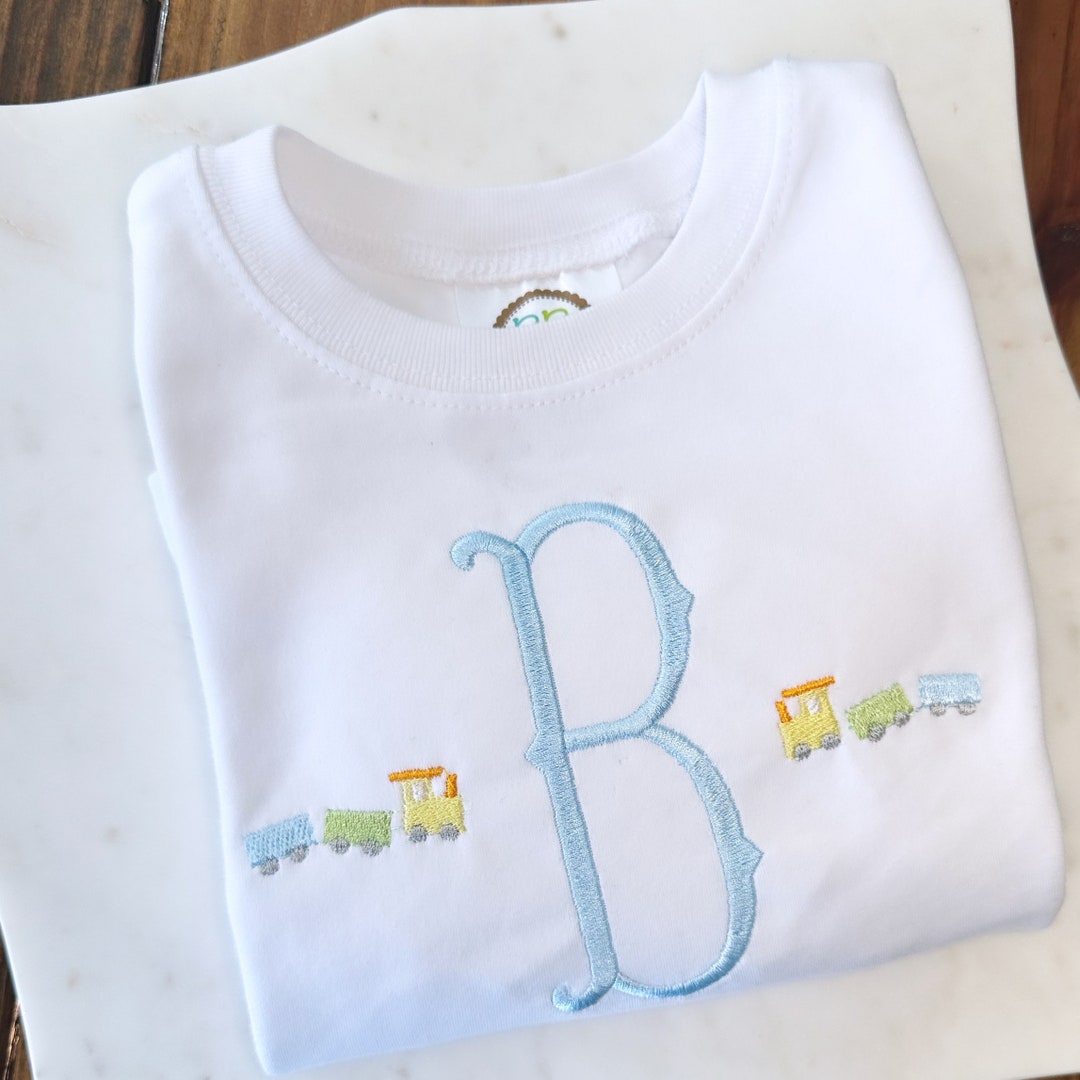 Boy Sweet Train Monogram Shirt Toddler Boy Outfit Onesie - Etsy